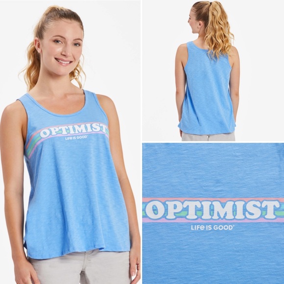 Life Is Good | Tops | Life Is Good Womens Optimist Retro Stripe ...